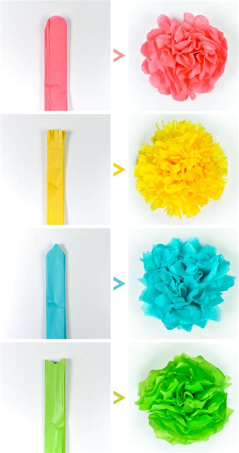 How To Make Tissue Paper Flowers Four Ways Hey Lets Make Stuff Worksheets Library