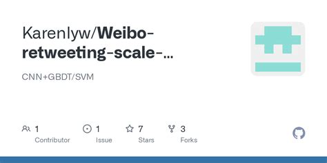 Github Karenlyw Weibo Retweeting Scale Prediction Cnn Gbdt Svm