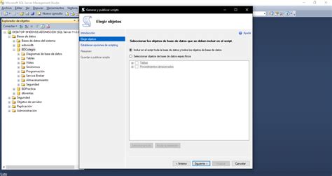 GENERANDO SCRIPT DE BASE DE DATOS EN SQL SERVER