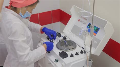 Using Automated Cell Processor Stock Footage Video Of Erythrocyte Medical 271130088