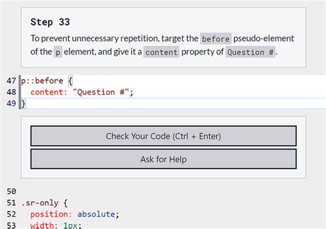 Htmlcss Quizstep 33 Html Css The Freecodecamp Forum