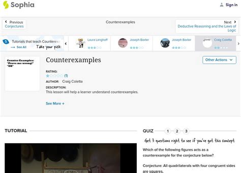 Sophia Counterexamples Lesson 5 Instructional Video For 9th 10th