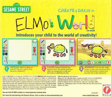 Sesame Street Create And Draw In Elmos World Neverdiemedia