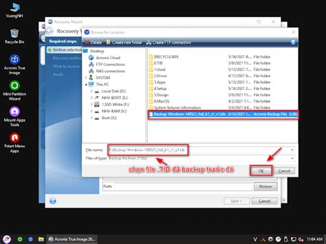 HƯỚng DẪn TẠo File Tib Backup VỚi Acronis True Image CÔng Ty CỔ PhẦn ThiẾt BỊ VĂn PhÒng Mai HoÀng
