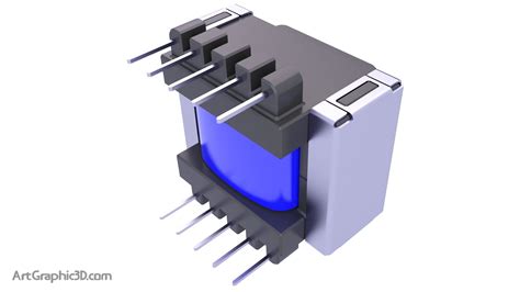 Small Electronic Transformer 3d Model Download