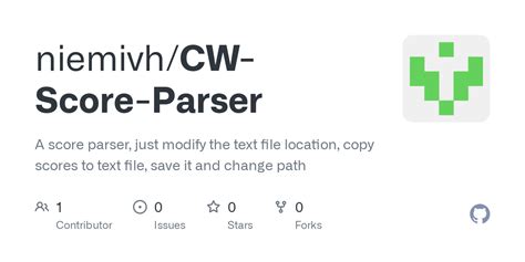 Github Niemivhcw Score Parser A Score Parser Just Modify The Text