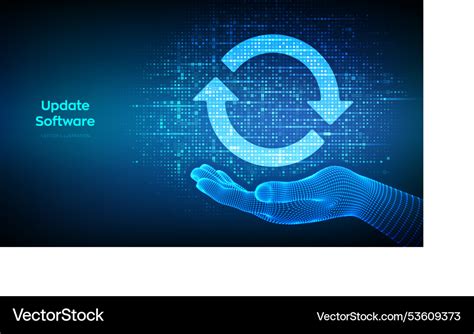 Update Software Upgrade Computer Program Version Vector Image