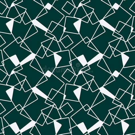 Abstract Geometric Vector Pattern Repeating Thin Linear Square Shape