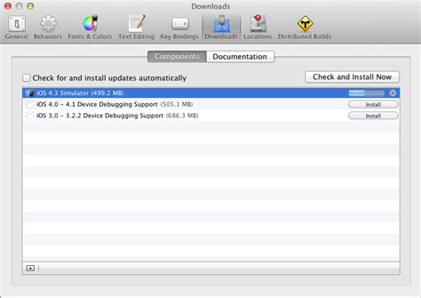 Xcode4 Unable To Install Older Versions Of Ios Simulator From Xcode 4