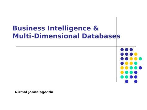 ppt business intelligence and multi dimensional databases dokumen tips