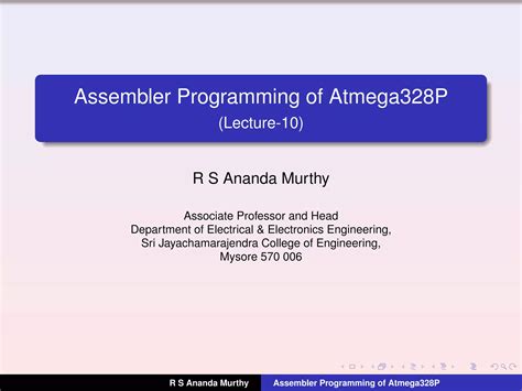 L10 Assembly Language Programming Of Atmega328 P Pdf