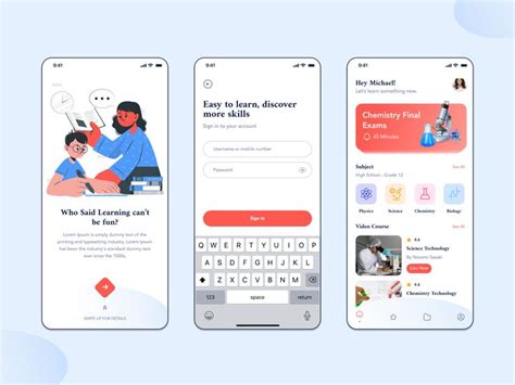 Education Mobile App Ui Mobile App Ui Mobile App Education