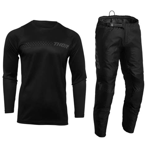 Youth Thor Sector Motocross Kit Pants Jersey Minimal Black Matt