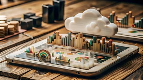 3d Flat Icon As Cloud Based Analytics And Big Data With Data