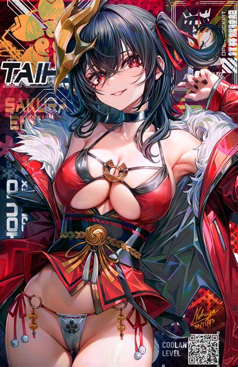 Nekodayo22 Taihou Azur Lane Azur Lane 1girl Artist Name Black