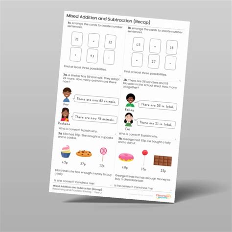 Year 2 Mixed Addition And Subtraction Recap Reasoning And Problem