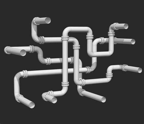 산업용 파이프 3d 모델 9 3ds Dae Dxf Fbx Obj Wrl Unknown C4d Free3d