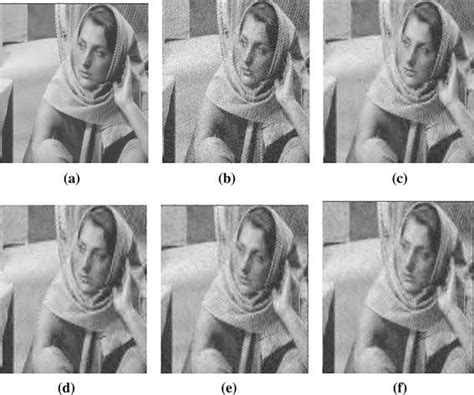 Barbara Images Processed By Different Denoising Methods A Original