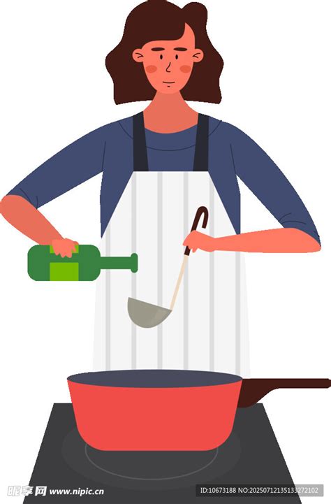女士烹饪中倒酒瞬间设计图图片素材其他设计图库昵图网