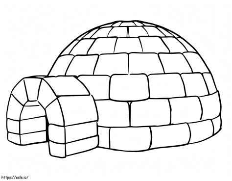 Facil Iglu Coloring Page