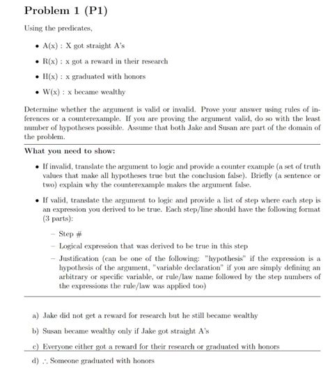 solved problem 1 p1 using the predicates a x ﻿ x got