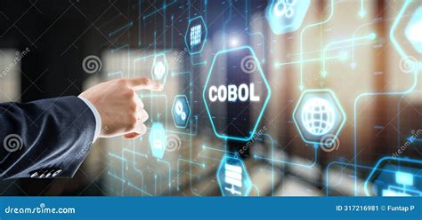 cobol common business oriented language stock image image of network