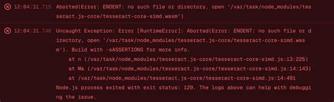 Tesseractjs Can No Longer Find The Wasm File On Vercel Help Vercel Community