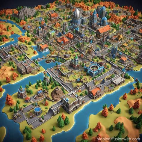 3d Game Level Map Stable Diffusion Online