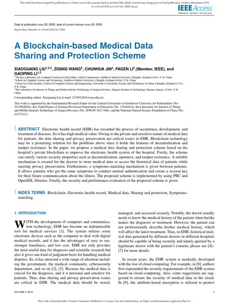 a blockchain based medical data sharing and protec pdf