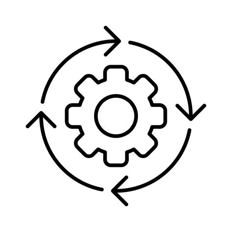 System Restart Automation Outline Icon Vector Illustration 23233825 Vector Art At Vecteezy