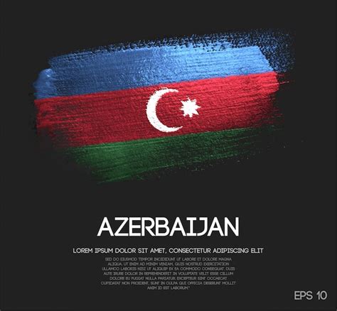 Флаг азербайджана, сделанный из блеска | Премиум векторы