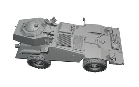 Cadillac Gage Commando Scout With Turret 2x762mm Red Tank Miniature 72150