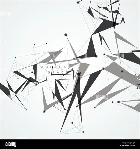 Molecular Structure With Connected Abstract Shapes Stock Vector Image And Art Alamy