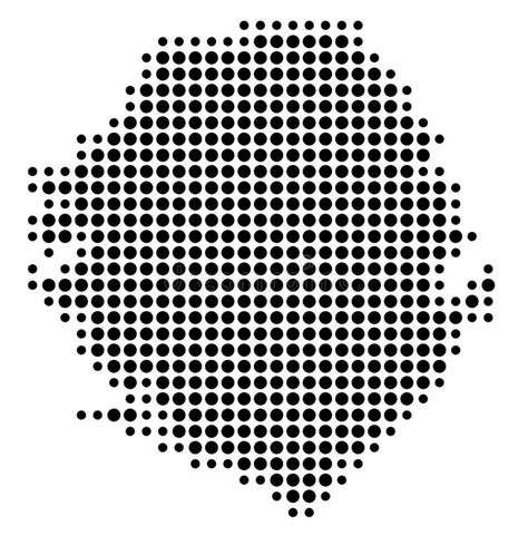 Map Of Sierra Leone Showing The Area Of The Country With A Pattern Of Black Circles Stock Vector