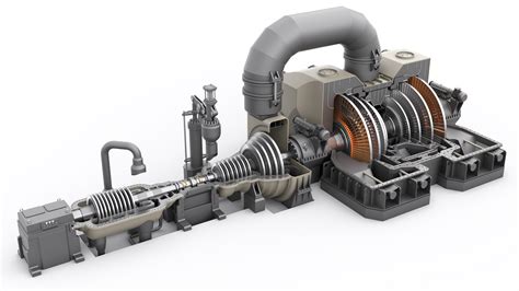 Steam Turbine Generator D Model TurboSquid