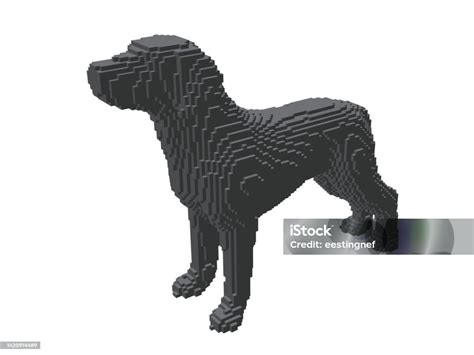 큐브로 만든 브라코 도그 복셀 예술 미래 지향적 인 개념 3d 벡터 일러스트 레이 션 개에 대한 스톡 벡터 아트 및 기타 이미지 Istock