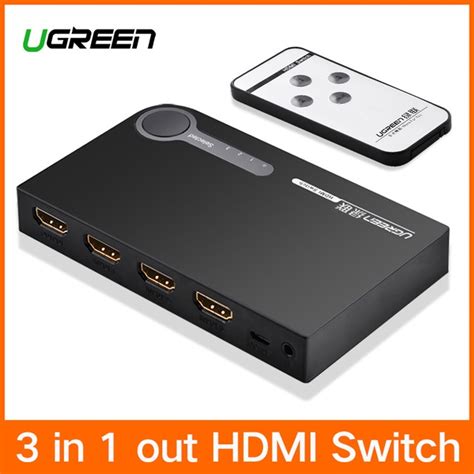 Ugreen Hdmi Splitter 3 Port Switcher Hdmi 1080p 3 Input 1 Output 4k Adapter Shopee Malaysia