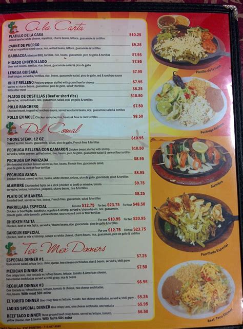 Menu At Los Nopalitos Restaurant Houston W 34th St