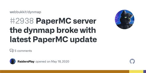 Papermc Server The Dynmap Broke With Latest Papermc Update · Issue 2938 · Webbukkitdynmap · Github