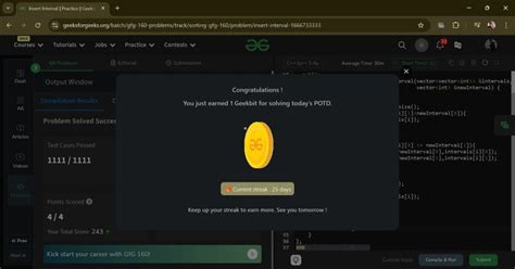 Prateek Raj On Linkedin Gfg160 Geekstreak2024 Geeksforgeeks Dsa Day25 Insertinterval