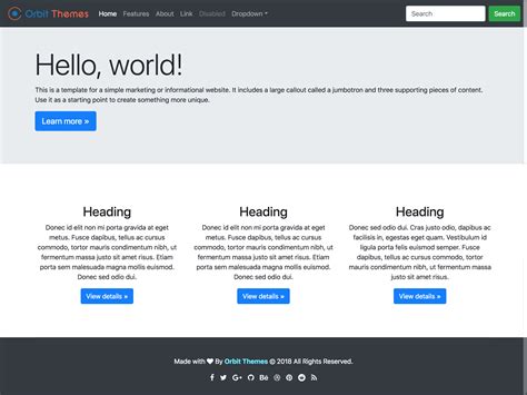 Github Orbitthemesjumbotron Jumbotron Simple And Clean Marketing