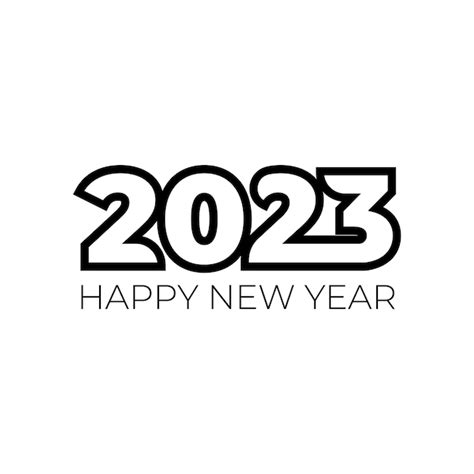 premium vector 2023 happy new year text design
