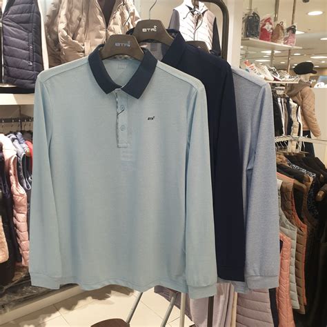 Btr골프뉴코아울산 남성 봄여름 긴팔 카라 티셔츠 But0439m 이랜드몰