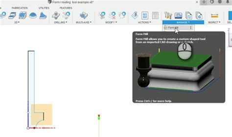 How To Create A Form Tool To Machine A Formed Chamfer On A Hole In Fusion 360