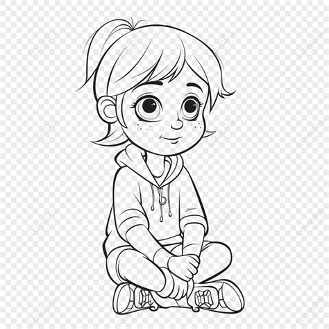 Lovepik صورة Eps 380536319 Id الرسومات بحث صور فتاة الكرتون جالس