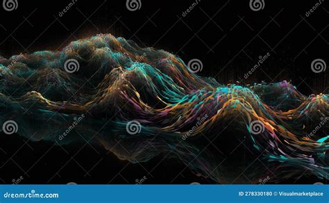 ai algorithm visualized as flowing data stream stock illustration