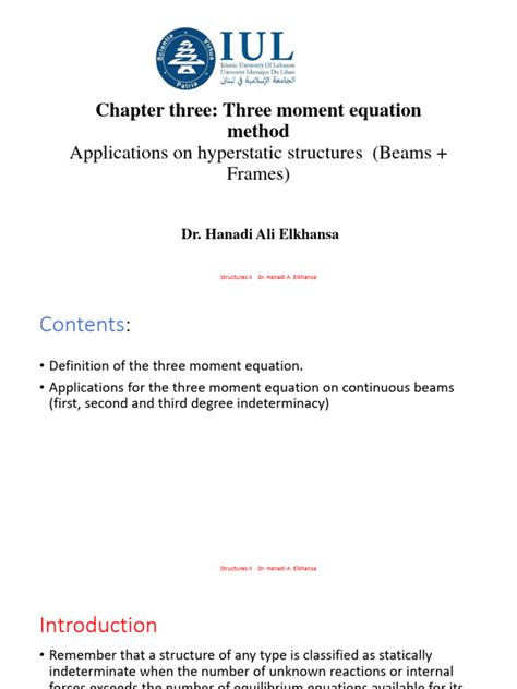 Chapter 3 Three Moment Equation Method Part 1 Pdf