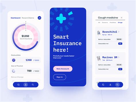 Mobile App Ios Android Ui Health Insurance By Ramotion Inc For
