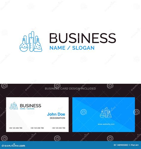 Chemical Dope Lab Science Blue Business Logo And Business Card