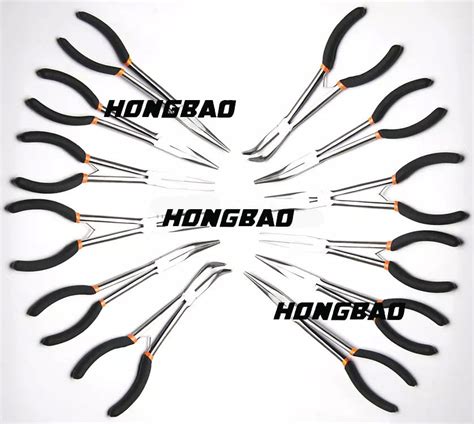 11 Extra Long Reach Needle Nose Pliers Set Crimping Multi Needle Bent Nose